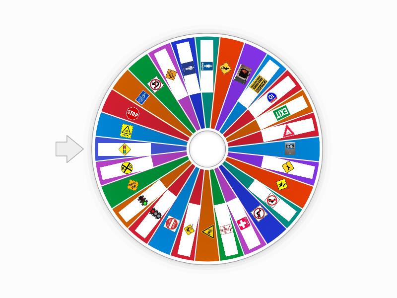 Community Traffic Sign Bingo - Spin the wheel