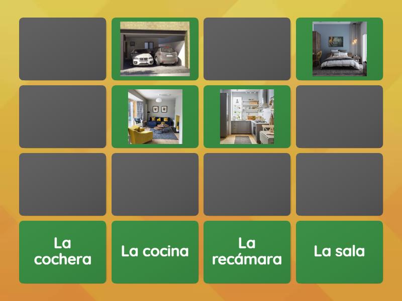 Las partes de la casa - memoria UNIDAD 4 NEEM - Matching pairs