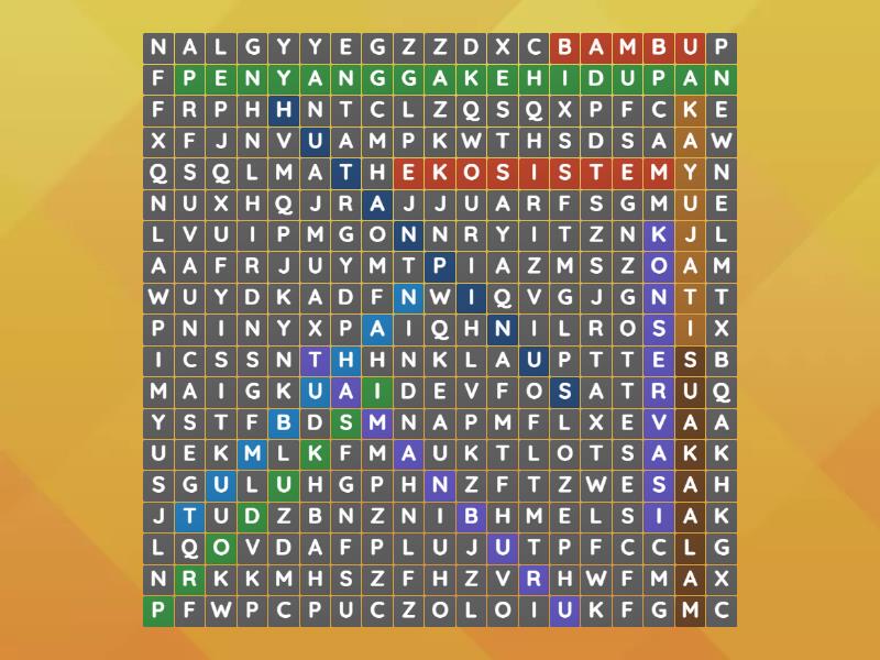 Sda berdasarkan jenisnya - Wordsearch