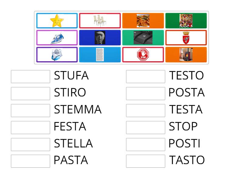 STA STE STI STO STU - Match up