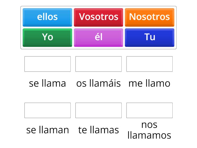 llamarse conjugación - Match up