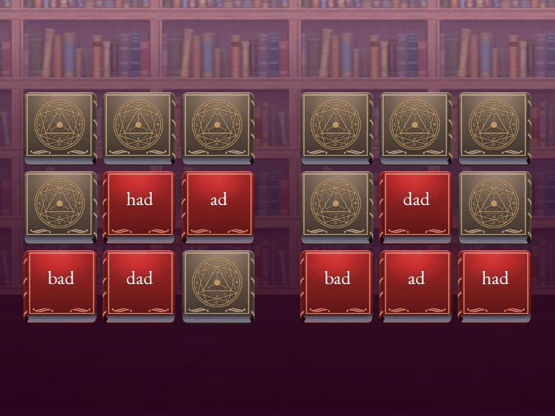 DRAKE_MEMORY GAME: WORD FAMILY: AD & DOLCH SIGHT WORDS 21-23 - Matching ...