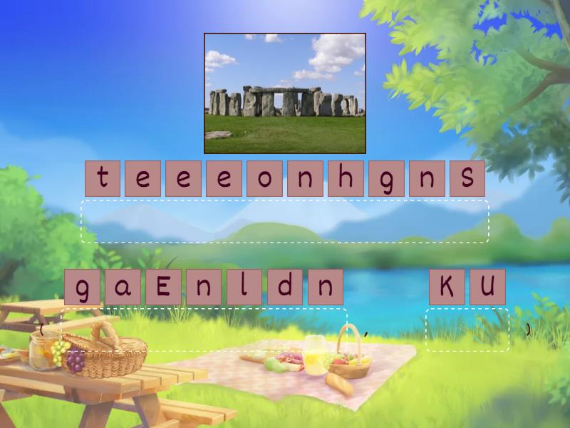 anagram_English-speaking countries: famous landmarks - Anagrama