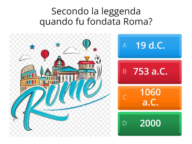 La leggenda di Romolo e Remo - Quiz
