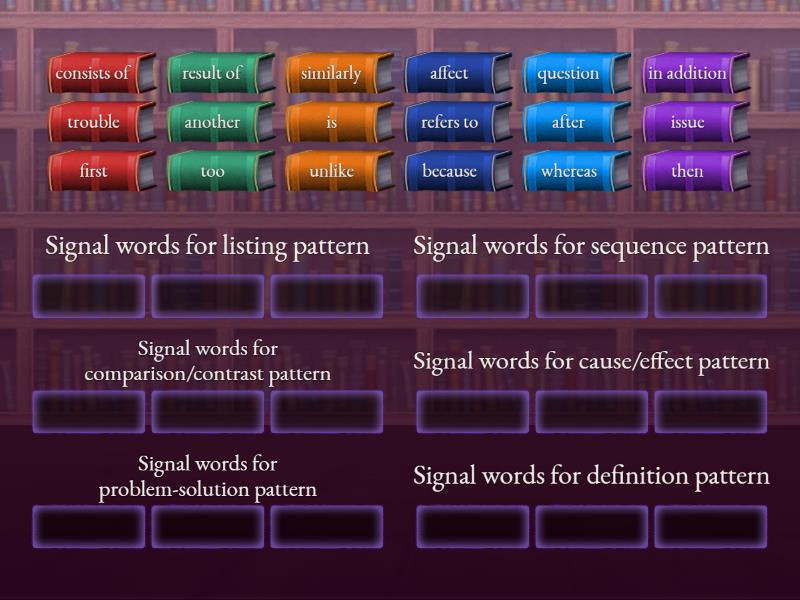 Signal Word Sort - Group sort