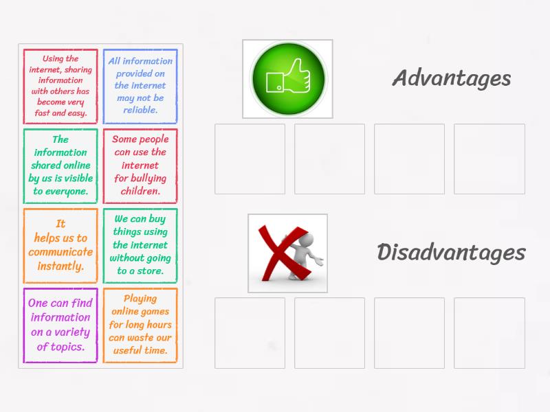 Internet - Advantages and Disadvantages - Group sort