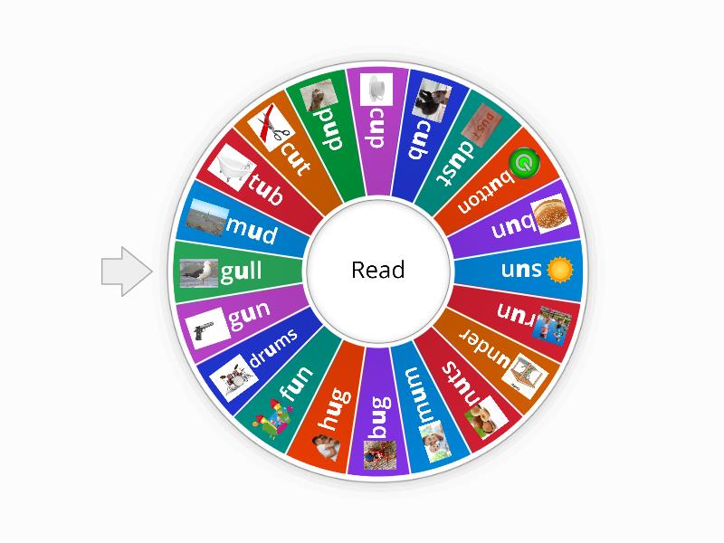 "u" CVC reading - Spin the wheel