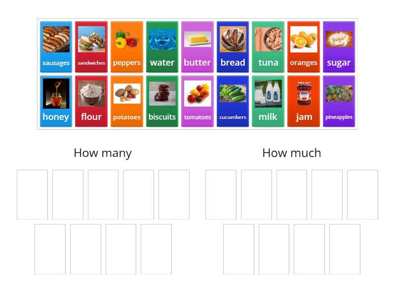 How much/How many - Group sort