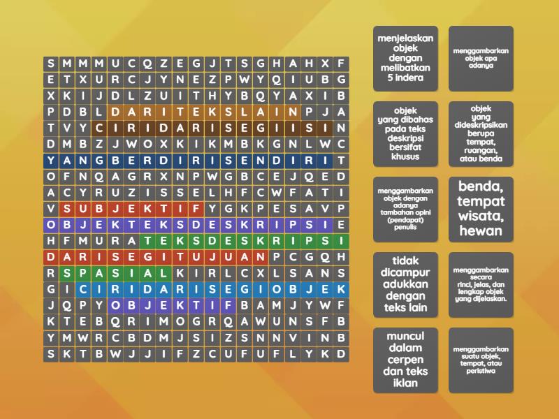 Teks Deskripsi - Wordsearch