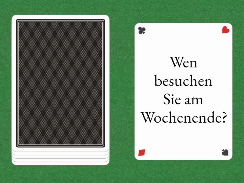 Sprechen A2.1, Teil 2 (Wochenende) - Speaking cards