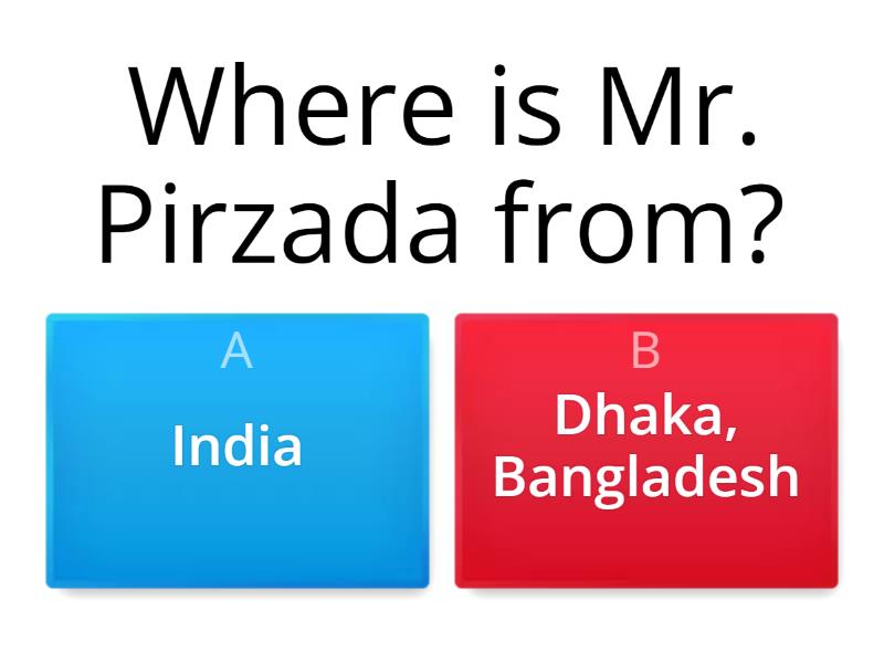 Gameshow When Mr Pirzada Came to Dine - Short Story by Jhumpa Lahiri - Kuis