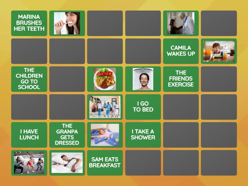 Daily Routine Memory Game - Matching pairs