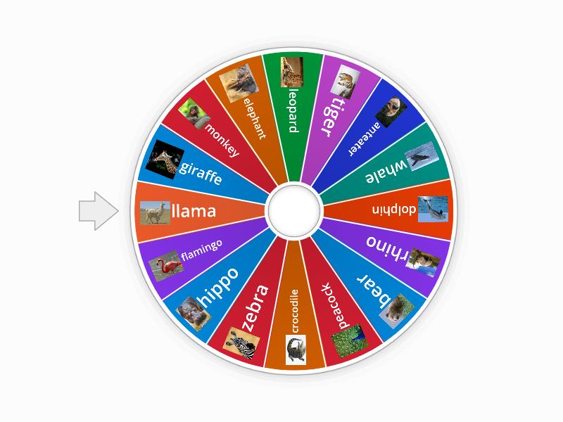 Wild animals - Spin the wheel