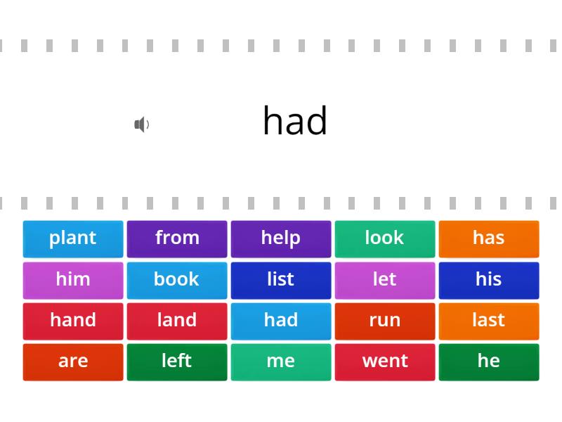 UFLI HFW: Practice: Lesson 028 - Find the match