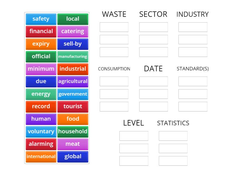 Focus 3 Unit 4 collocations - Group sort