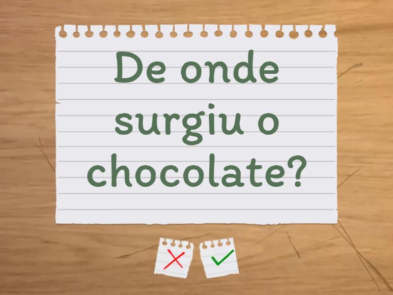 A história do chocolate - Flash cards