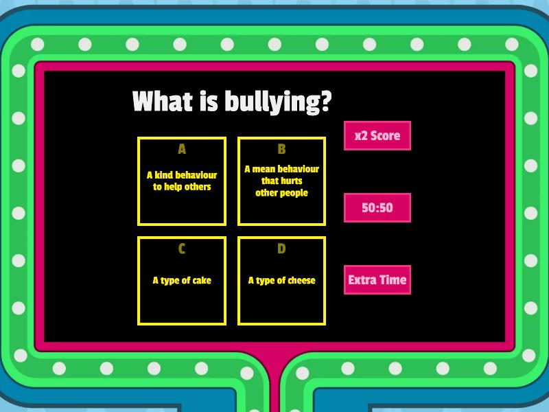 Bullying Quiz - Gameshow quiz