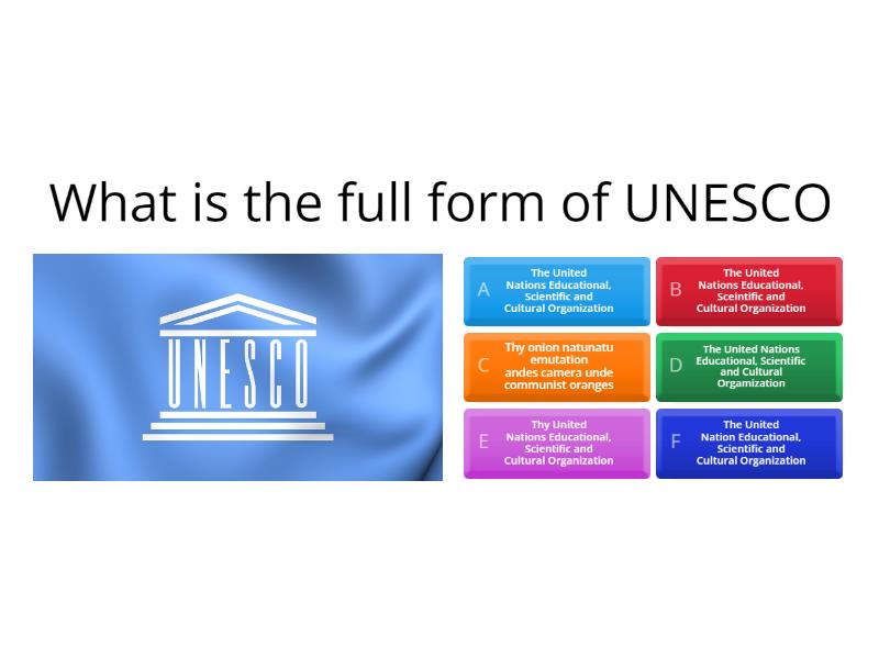UNESCO Quiz - Cuestionario