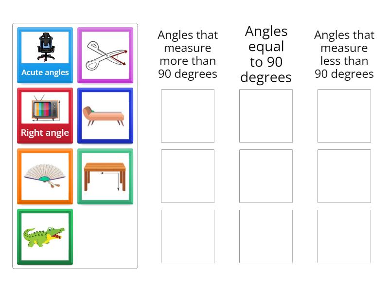 Classify the types of angles - Group sort