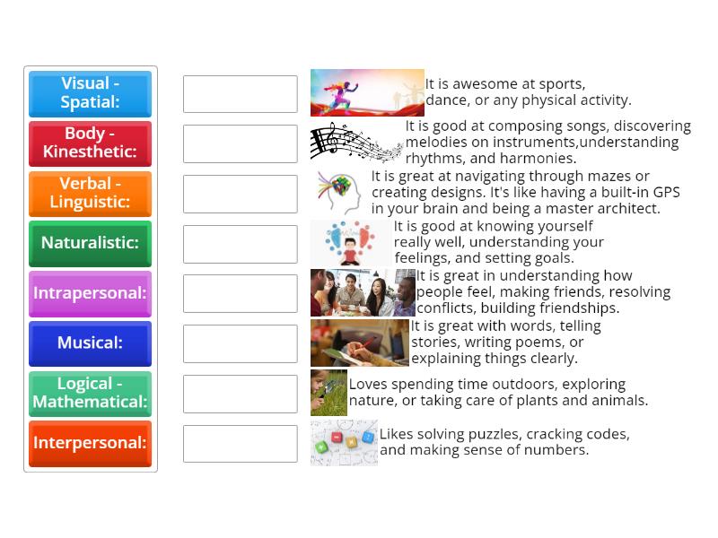 Group 3 - Lesson 4 - Multiple Intelligences: - Match up