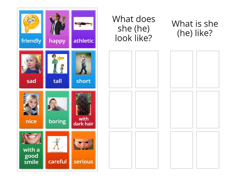 My family. 6 form - Group sort