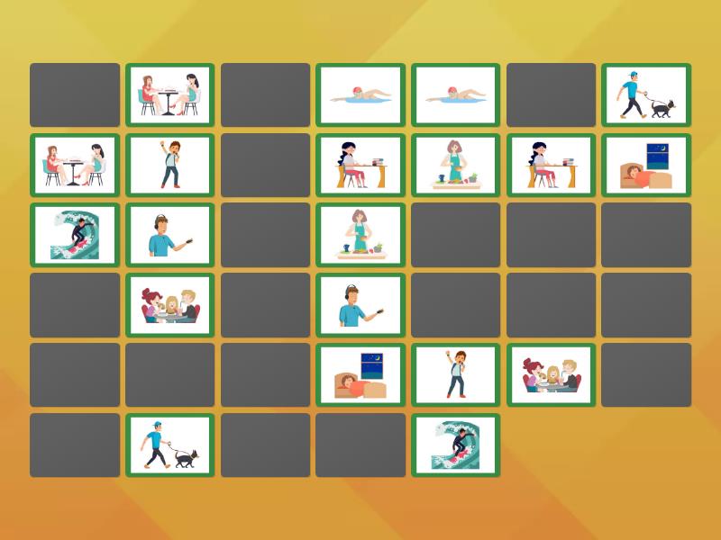 Present Continuous - Matching pairs