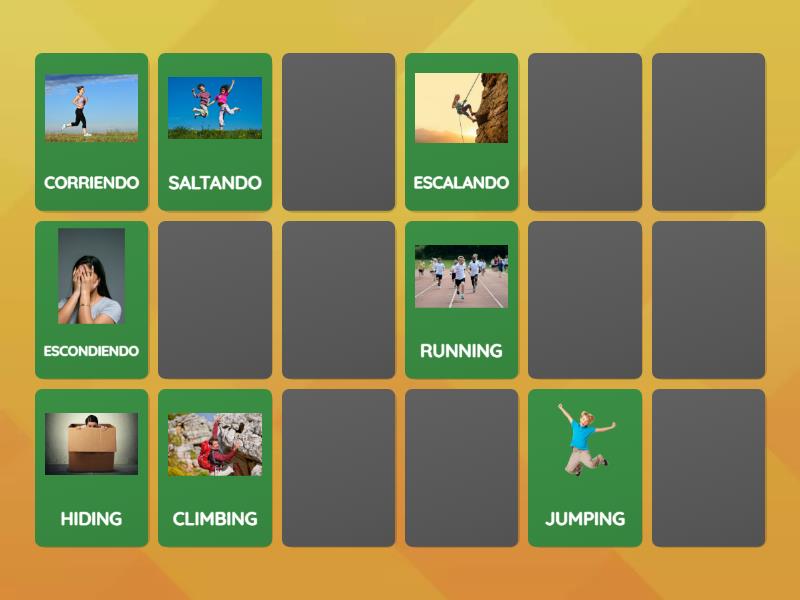 UNIT 5 ACTION VERBS - Matching pairs