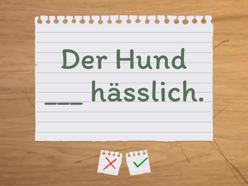 Aussehen: Verb sein oder haben - Flash cards