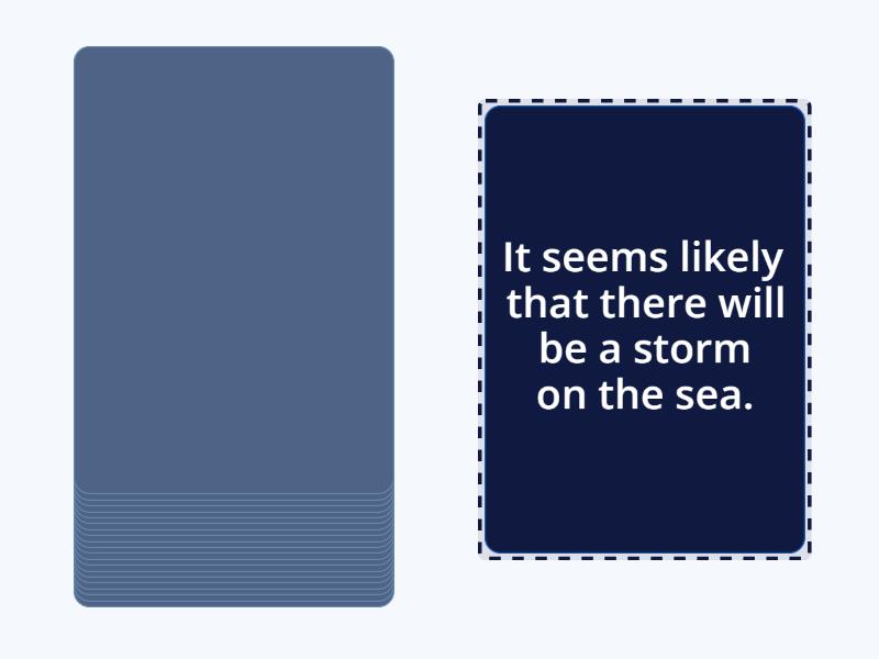 Complex Object - seem/appear/likely/certain, etc. - Speaking cards