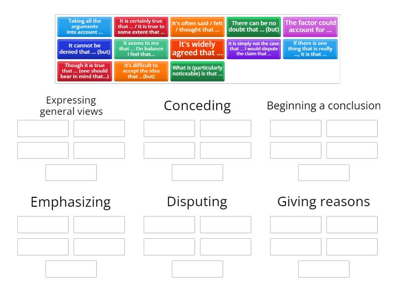 Writing 6b Advanced Expert - Group sort