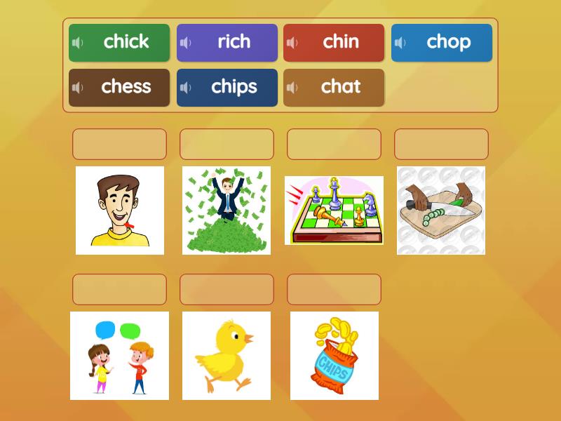 ch/ reading words - Match up