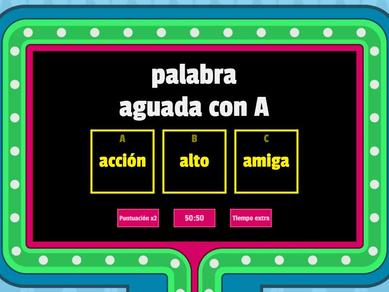 clasificación de palabras - Gameshow quiz