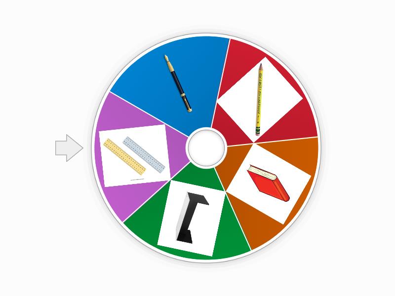 School objects - Rueda aleatoria