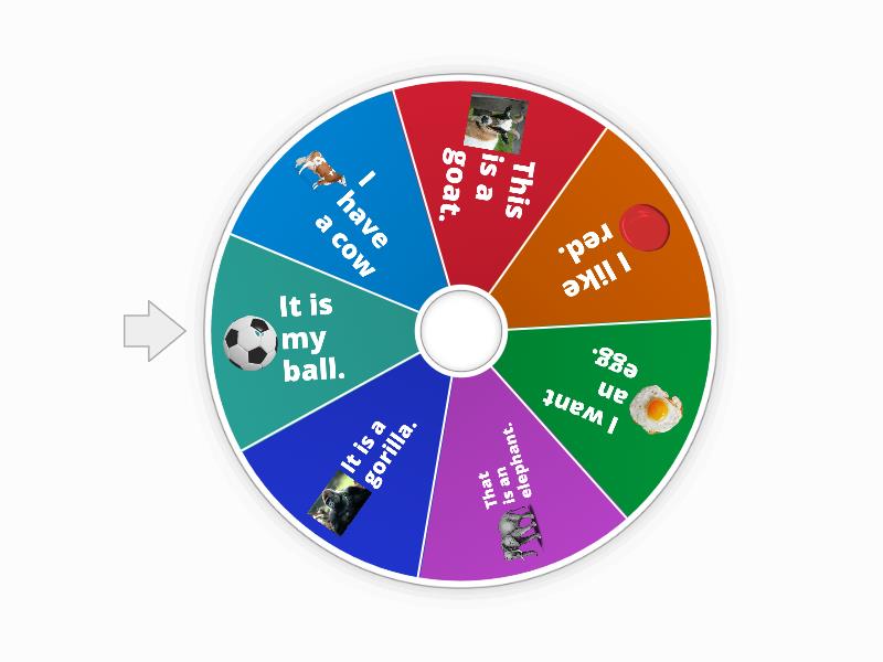 KG1 sight words - Spin the wheel