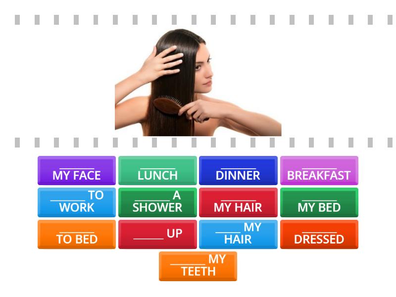 DAILY ROUTINES MATCH AND COMPLETE - Find the match
