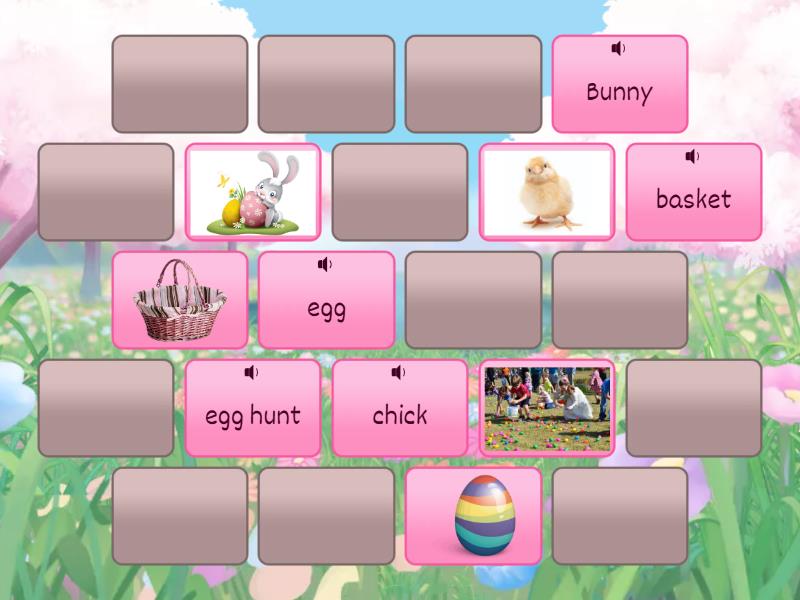 Easter vocabulary (for elementary) - Matching pairs