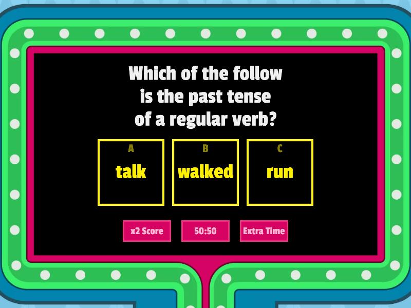 Identifying Regular Verbs and Their Tenses - Concurso de preguntas