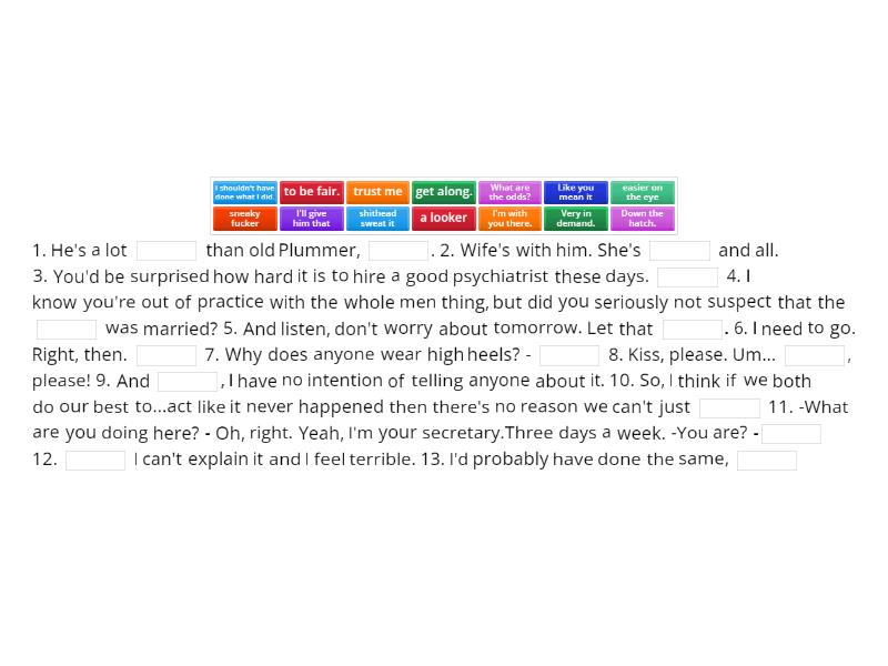 BHE Ep.1 P.1(2) Fill in gaps - Complete the sentence