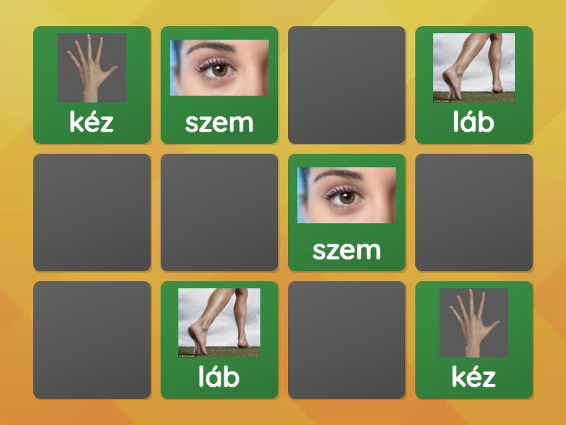Testrészek memória - Matching pairs