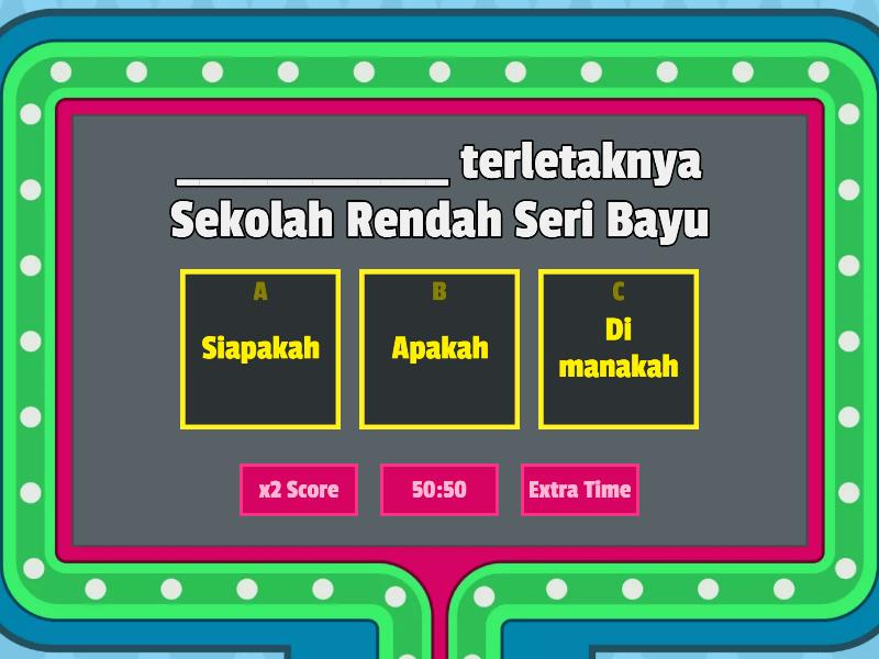 Kuiz Bahasa Melayu Tahap 1 - Gameshow quiz