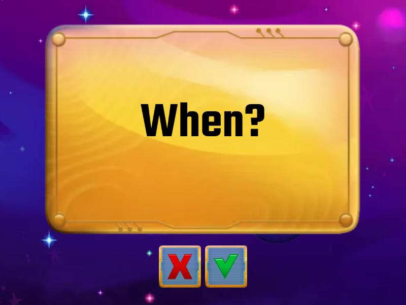 Question words - Flash cards