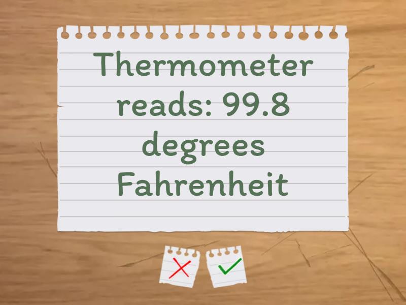 Am I Sick? Temperature - Flash cards