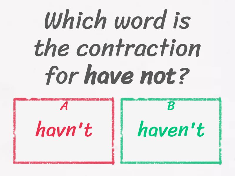 Unit 2 Review- Contractions - Quiz