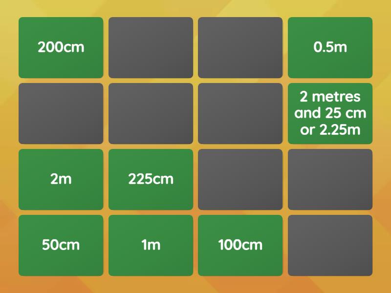I can match equivalent lengths - Matching pairs