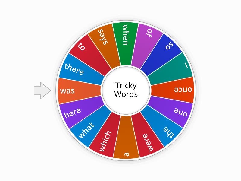 Tricky Word Bingo - Spin the wheel