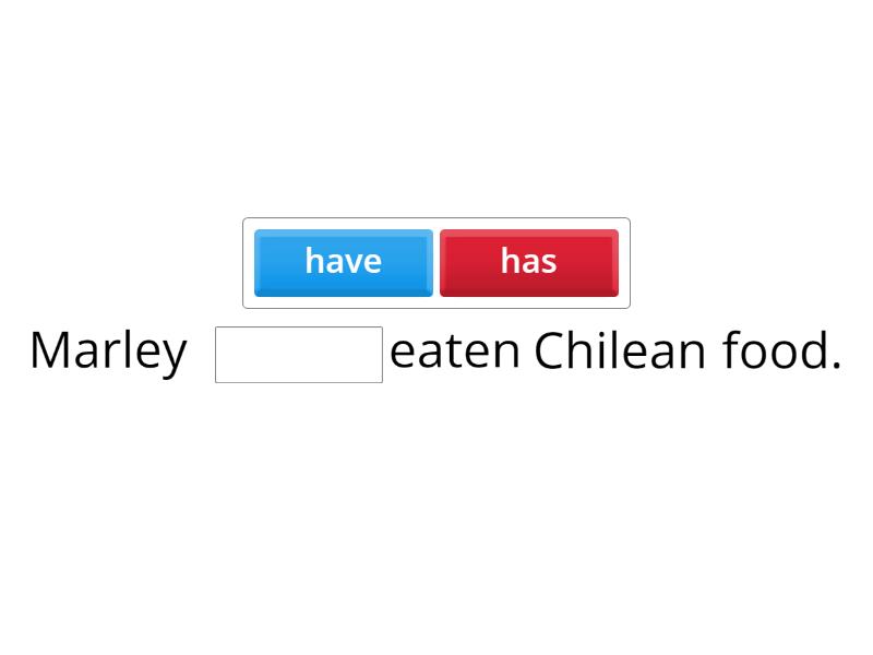 Present perfect- positive and negative sentences. - Complete the sentence
