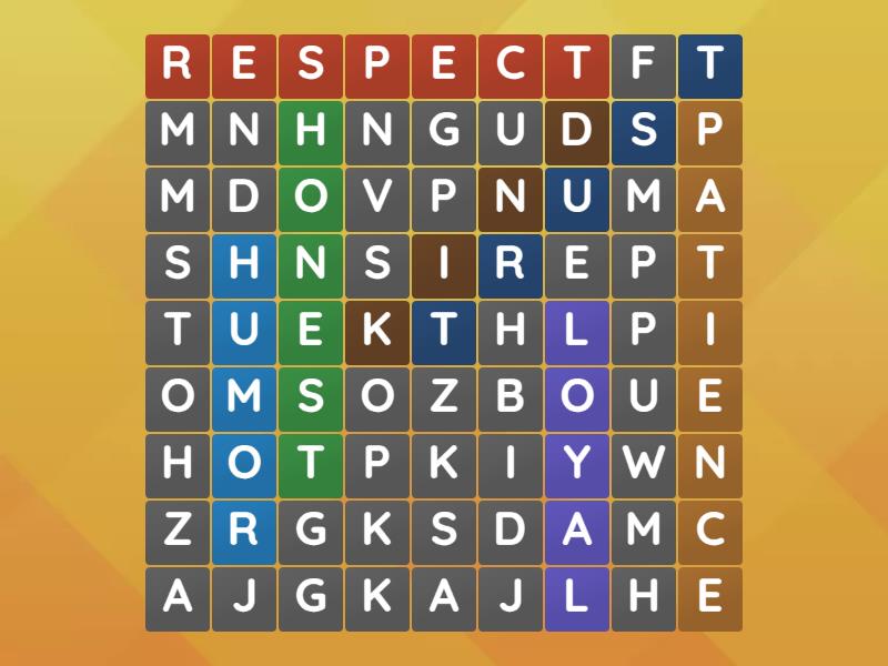 features for good companionship - Wordsearch