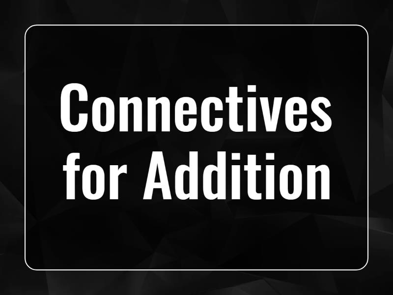 Connectives - Flash cards