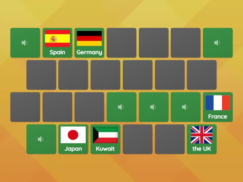 Countries - Matching pairs