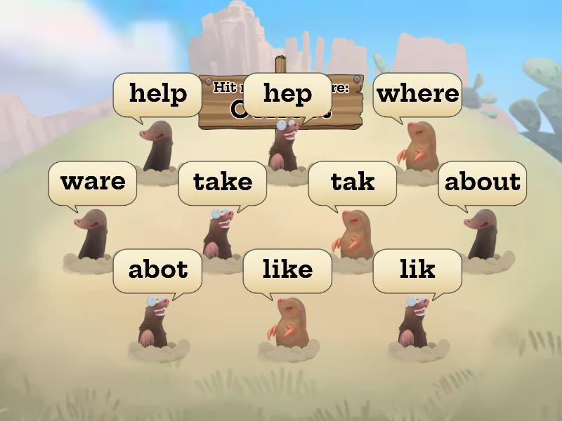 Word Wall May 8th - Whack-a-mole